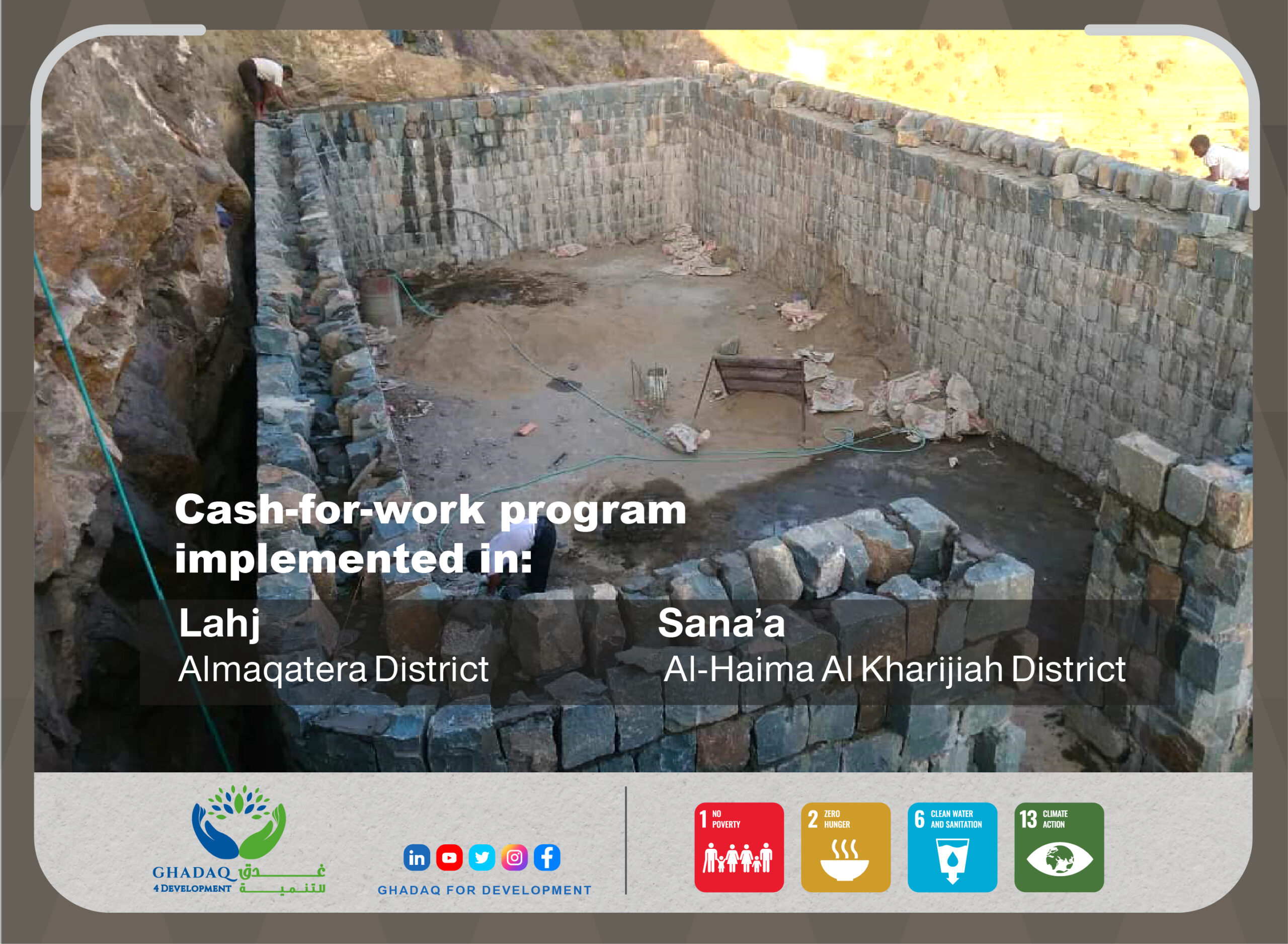 Cash for work programme – Ghadaq For Development